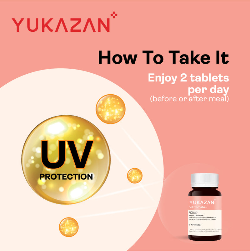 Yukazan Vit Tomato+ Brightening Supplement - Collagen, White Tomato, O ...