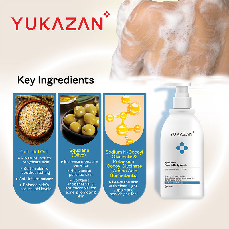 Yukazan Derma Hydra Boost Face & Body Wash (500ml) – Yukazan Official Store